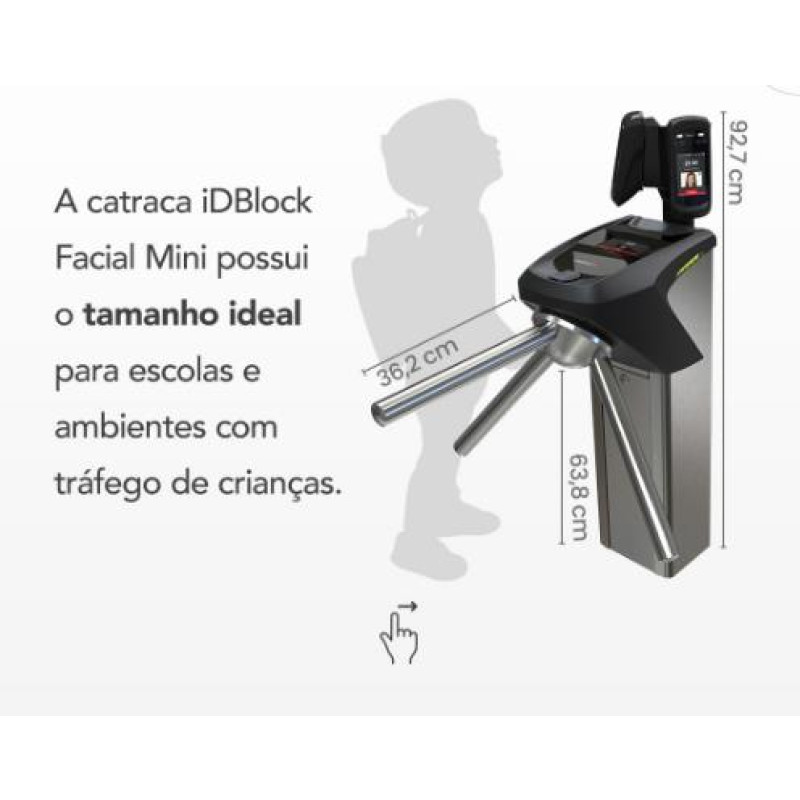 Controles de Acesso e Biometria Catraca Eletrônica iDBlock Facial ...